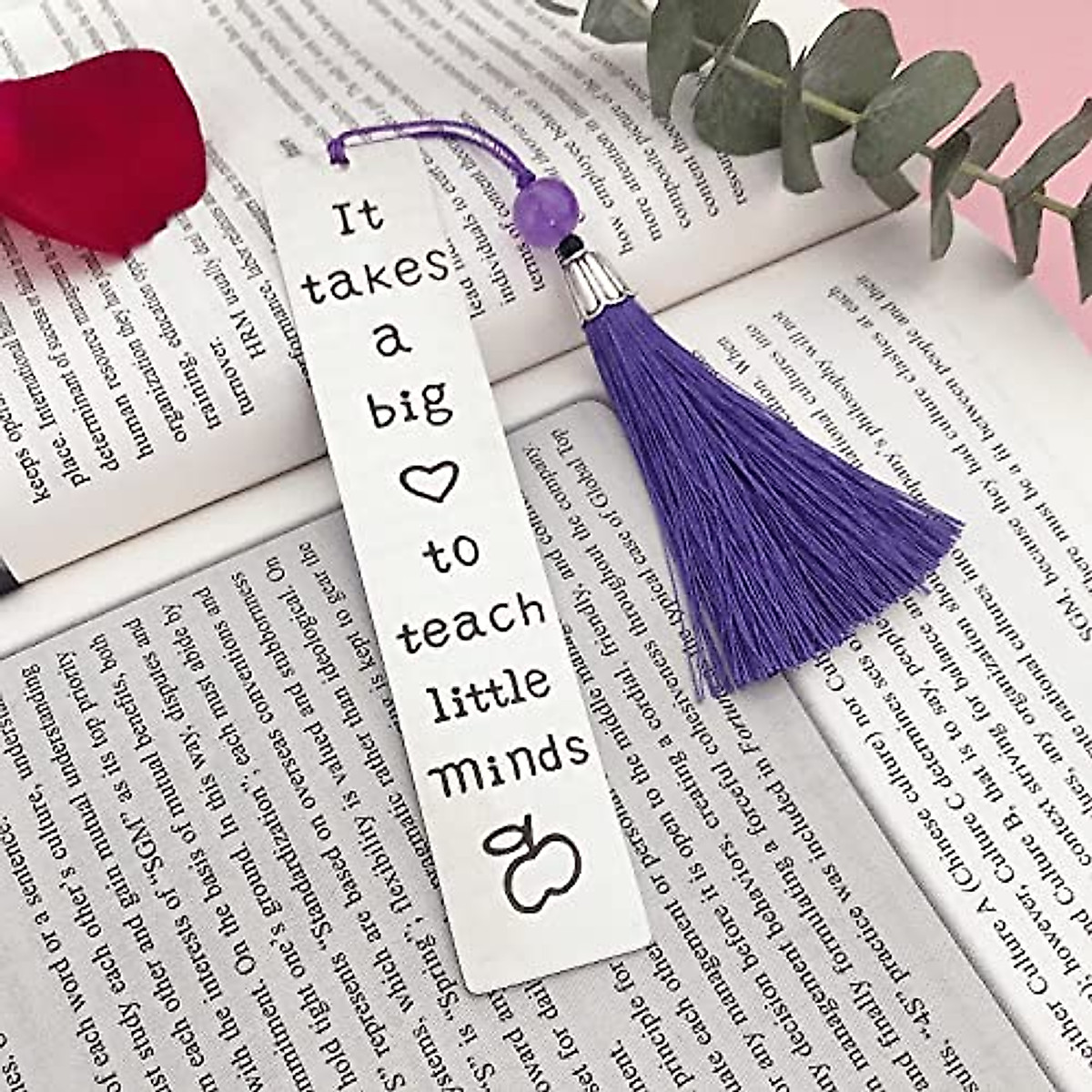Teacher Appreciation Gifts for Women Teacher Bookmark Valentine's Day Gifts Christmas Gifts Graduation Gifts Thank You Gifts for Teacher (It Takes a Big Heart to Teach Little Minds)