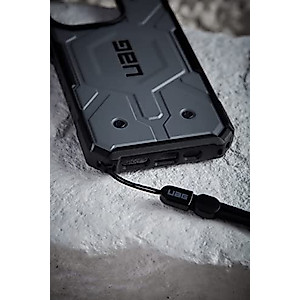 URBAN ARMOR GEAR UAG iPhone 14 Plus Case 6.7" Pathfinder Purple Lilac Compatible with MagSafe Rugged Heavy Duty Protective Cover & Paracord Lanyard Adjustable Wrist Strap Bundle Set