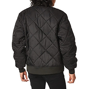 Dickies Men's Water Resistant Diamond Quilted Nylon Jacket, Black, Medium