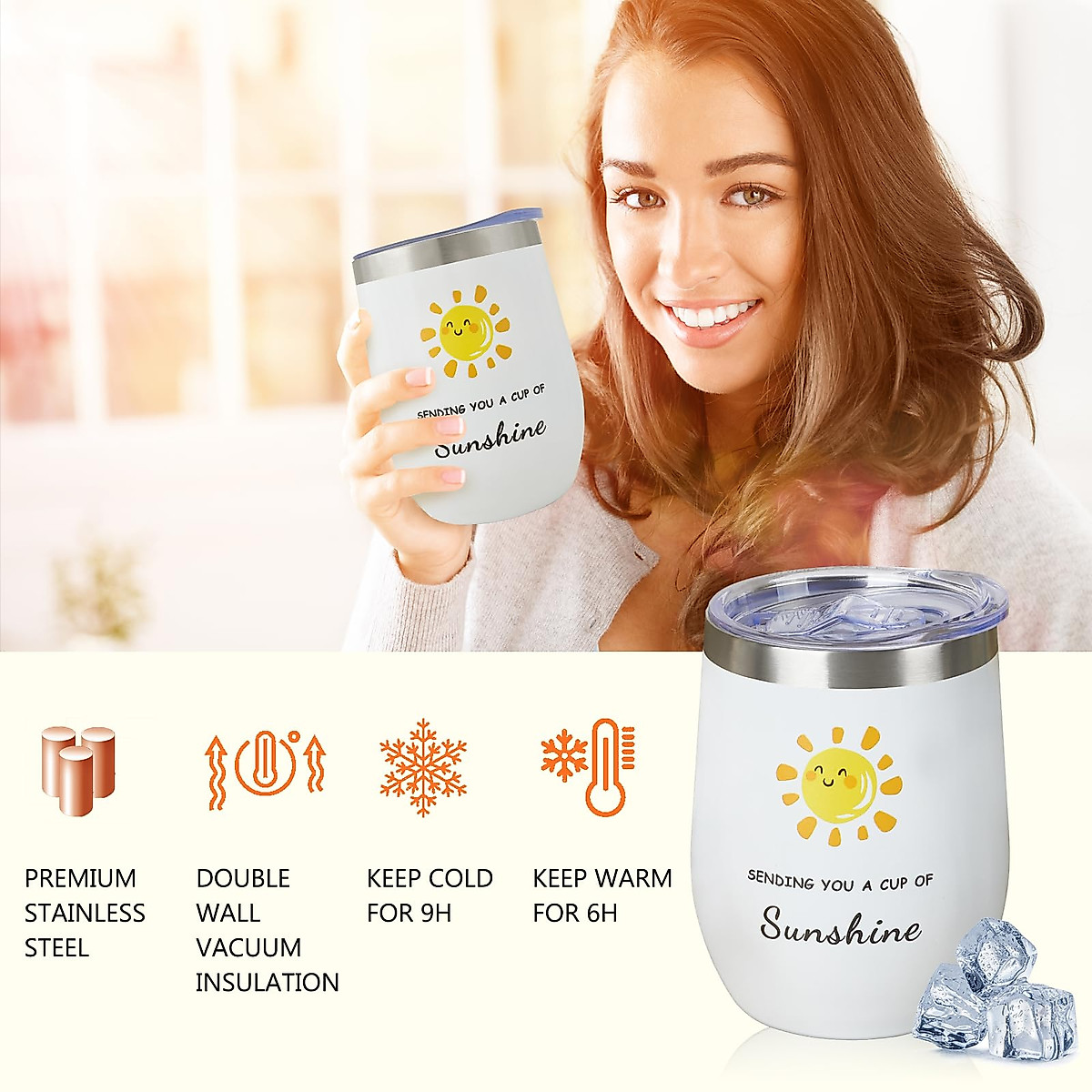 Christmas Gifts for Women Birthday Gifts for Her, Sunflower Gift Sending Sunshine, Get Well Soon Gifts Basket for Women, Inspirational Gift for Best Friend Sister Mom, Unique Gifts for Thinking of You