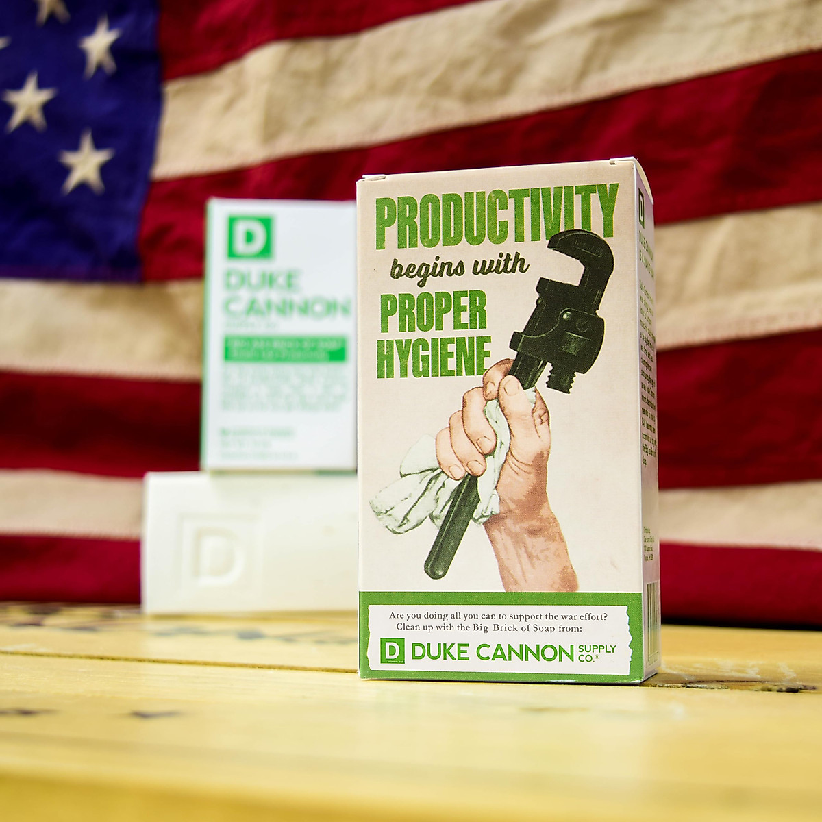 Duke Cannon Supply Co. Big Brick of Soap Bar for Men WWII Collection Smells Like Productivity (Fresh, Energizing Mint) Multi-Pack - Superior Grade, Extra Large, All Skin Types, 10 oz (3 Pack)