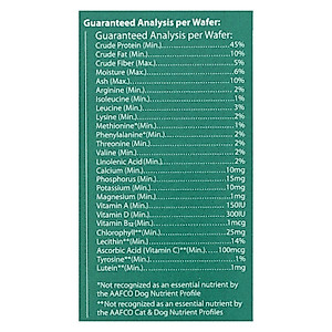 Sun Chlorella Rejuv-A-Wafers Superfood Supplement for Dogs and Cats - 60 Wafers