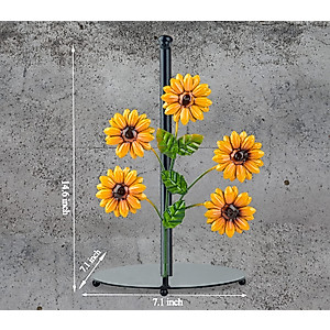 Sunflower Paper Towel Holder Countertop Upgrade Black Paper Towel Holder Stand Kitchen Paper Towels Holder Papertowel Holder Standing Paper Towel Holder Weighted Paper Towel Holder without Paper Towel