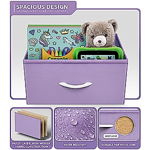 Sorbus Kids Dresser with 8 Drawers - Furniture Storage Chest Tower Unit for Bedroom, Hallway, Closet, Office Organization - Steel Frame, Wood Top, Tie-dye Fabric Bins (Pastel 2)