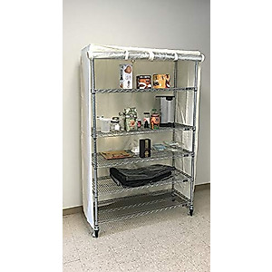 Formosa Covers Storage Shelving Unit Cover, fits Racks 36" Wx18 Dx72 H one Side See Through PVC, Off-White Color, Cover Only