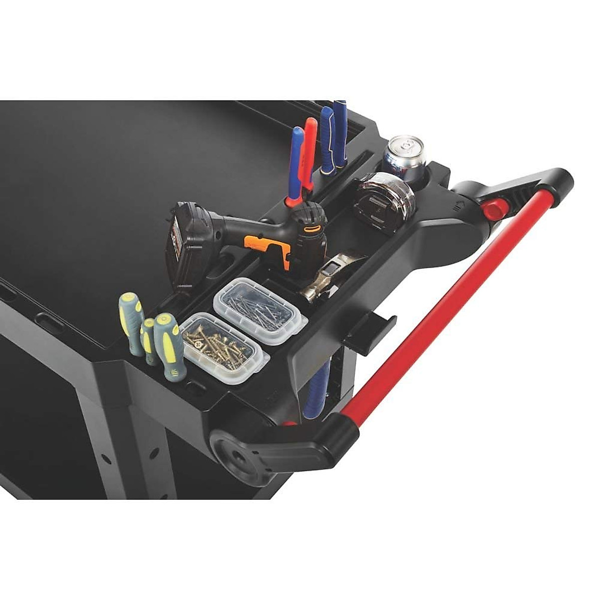 Rubbermaid Commercial Products Heavy Duty Adaptable Utility/Service Cart, Medium, 500 lb. Capacity, Black, for Warehouse/Garage/Cleaning/Maintenance