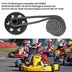 Go Kart Clutch 3/4 Bore 10T with #40/41/420 Chain, Centrifugal Clutch Fit for Minibike MB165 & MB200 and Honda Cloned Engines GC160, GC190, GX120, GX140, GX160, GX200. Up to 6.5HP