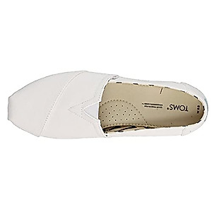TOMS Women's Alpargata Recycled Cotton Canvas Slip On Sneaker White Recycled Cotton Canvas