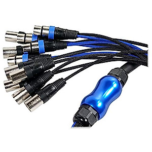 Rockville SX1225 12 Channel 25 Foot XLR Snake Cable, 100% OFC, Double Shielded