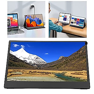 13.3 Inch Gaming Monitor, Portable Monitor Full HD 1080P Multiple Display Modes HDR Technology for Computer for Mobile Phone for Laptop 