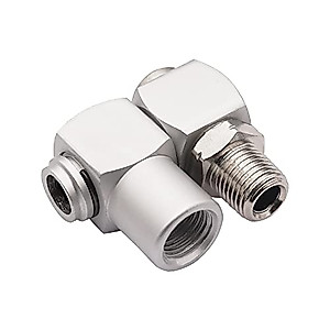 Ruibapa 4PCS 1/4Inch NPT Air Tool 360 Degree Swivel Fitting Portable Air Tool Adapter,Air Hose Connector P-020