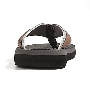 FITORY Men's Flip-Flops, Thongs Sandals Comfort Slippers for Beach Grey Size 11