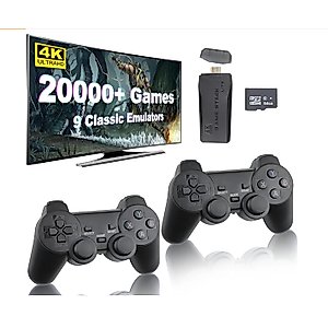 Wireless Retro Game Console,Retro Game Stick,Nostalgia Stick Game, Plug and Play Video Game Stick Built in 10000+ Games,9 Classic Emulators,