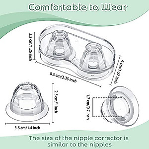 3 Pairs Silicone Nipple Suckers with Travel Case Nipple Pullers Nipple Everters for Inverted, Flat and Small Nipples Breastfeeding