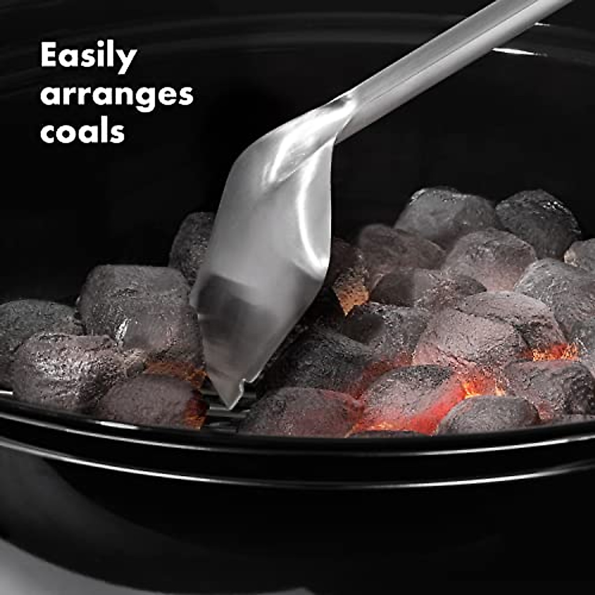 OXO Good Grips Grate Lifter Coal Rake, 2Coal Shovel & Rake, Stainless Steel