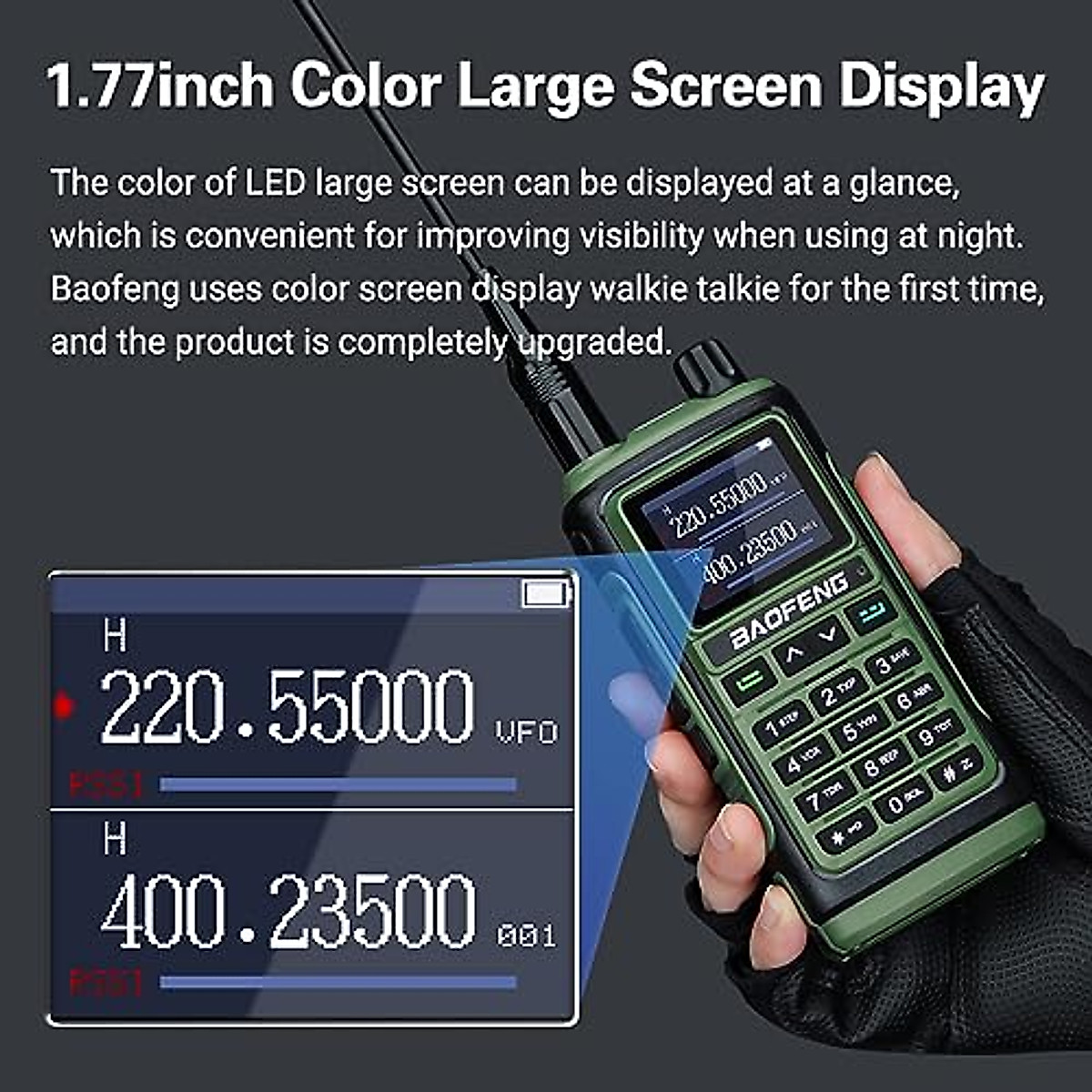 BAOFENG UV-17R Ham Radio Upgrade of baofeng uv-5r Two Way Radio Long Range Dual Band USB Charger 999 Channels Hand Free VOX Walkie Talkies for Adults with 771 Antenna Earpiece Flashlight Battery