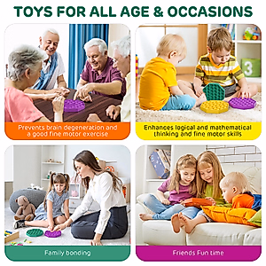 SoulLife 12 Pack Fidget Toys,Push Pop Fidget Sensory Toys Set,Stress Relief Gifts for Kids & Adults,Pop Bulk & Party Favors Toddler Toys for Easter Gifts,Party Supplies,Classroom Prizes