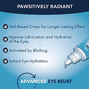 NOVEHA Pet Gel Eye Drops with 0.3% Viscoadaptive Hyaluronan | Eye Solution for Severe Dry Eyes - Long Lasting Hydration, Reduces Nuisance, Swelling & Dryness - Eye Lube for Dogs and Cats (2x10mL)