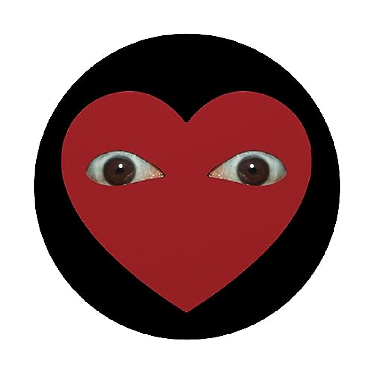 Weirdcore Aesthetic Weird Heart With Human Eyes Oddcore PopSockets Standard PopGrip