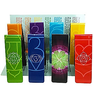 Chakra Magnetic Bookmarks 8 Pieces, with Guide Card on Chakras - for Books, Journals, or Small Notes