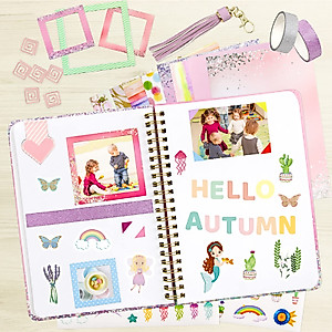 ceiba tree DIY Journal Kit Arts & Crafts Gifts for Teen Girls Ages 8-14 Journaling Scrapbooking Diary Supplies Scrapbook Kit Birthday Gift Ideas for 8, 9 Year Old Girls Kids Teens