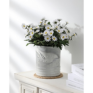 MALACASA Kitchen Utensil Holder, 7.2'' Large Cooking Utensils Holder for Kitchen Counter, Ceramic Utensil Crocks Utensil Organizer for Countertop, Farmhouse Kitchen Decor, Series REG