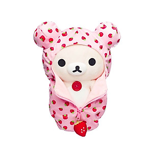 San-X Original Rilakkuma Sleeping Bag Plush Series (Korilakkuma - Strawberry)