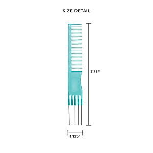 Cricket Ultra Clean Metal Hair Lifting Combs for Volumizing and Styling – Anti-Snag, No-Slip Pick Combs for Wet and Dry Hair, Includes Free Travel Comb - 2 Count