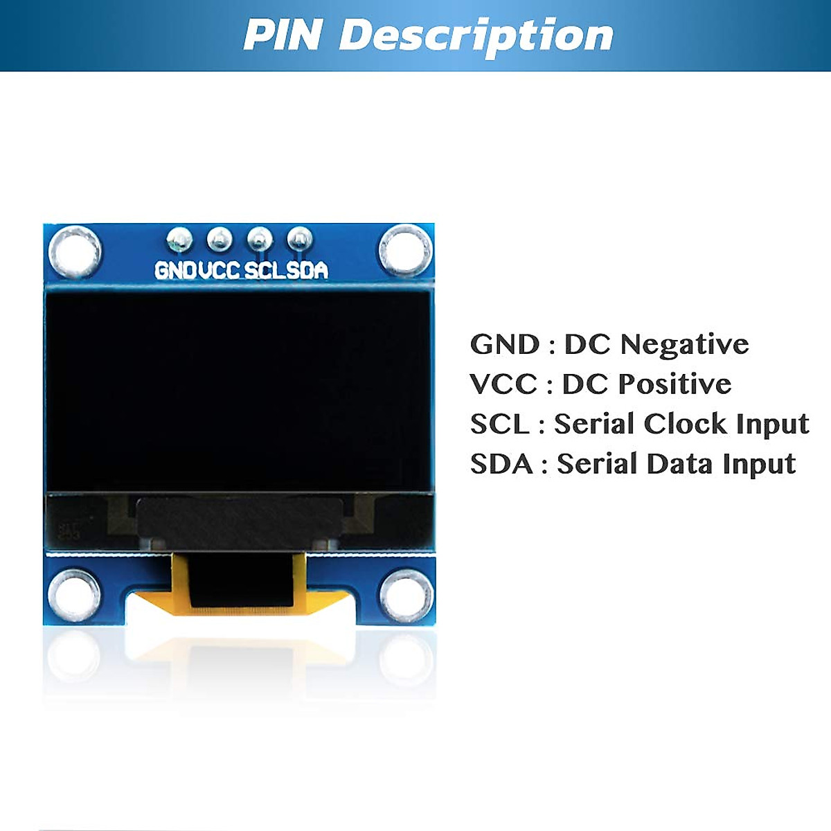 IZOKEE 0.96'' I2C IIC 12864 128X64 Pixel OLED LCD Display Shield Board Module 4 Pin for Arduino for Raspberry Pi (Pack of 3pcs, White-IIC)