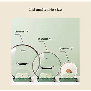 Ledudu A spoon rack for kitchen counter using for spatula spoon rack in kitchen kitchen utensils and Barbecue appliances and pot lid support water dripping protection,Green,17.2*15.5*7.8cm