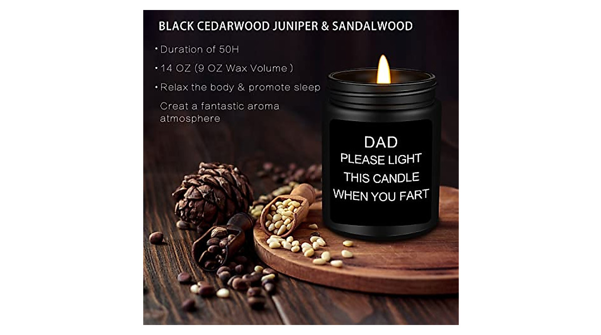 Sandalwood Dad Candle Gift for Fathers Day Birthdays