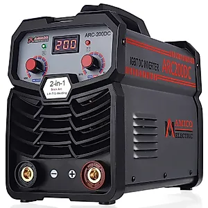 Amico ARC-200, 200A Stick TIG Arc DC Inverter Welder, 80% Duty Cycle, 100~250V Wide Voltage Welding Machine