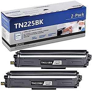 ALUMUINK Compatible TN225 Toner Cartridges High Yield Replacement for Brother TN225BK Black Toner Cartridge (2-Pack)