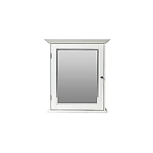 Zenith WW2026 Classic Medicine Cabinet With Mirrored Door, White