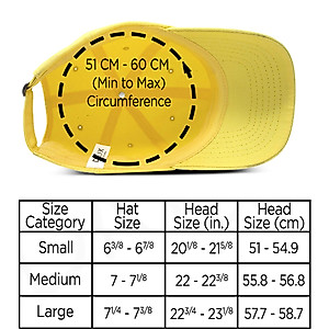 DALIX Baseball Cap Dad Hat Plain Men Women Cotton Adjustable Blank Yellow