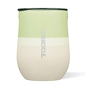 Corkcicle Star Wars Baby Yoda Grogu Stemless Wine Beverage Tumbler, Triple Insulated Stainless Steel, Easy Grip, Non-slip Bottom, Keeps Beverages Chilled for 9 Hours, Reusable Cup with Lid, 12 oz