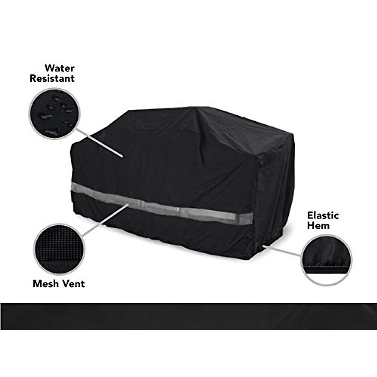 Covermates – Island Grill Cover – 86W x 44D x 48H – Classic Collection – 2 YR Warranty – Year Around Protection - Black