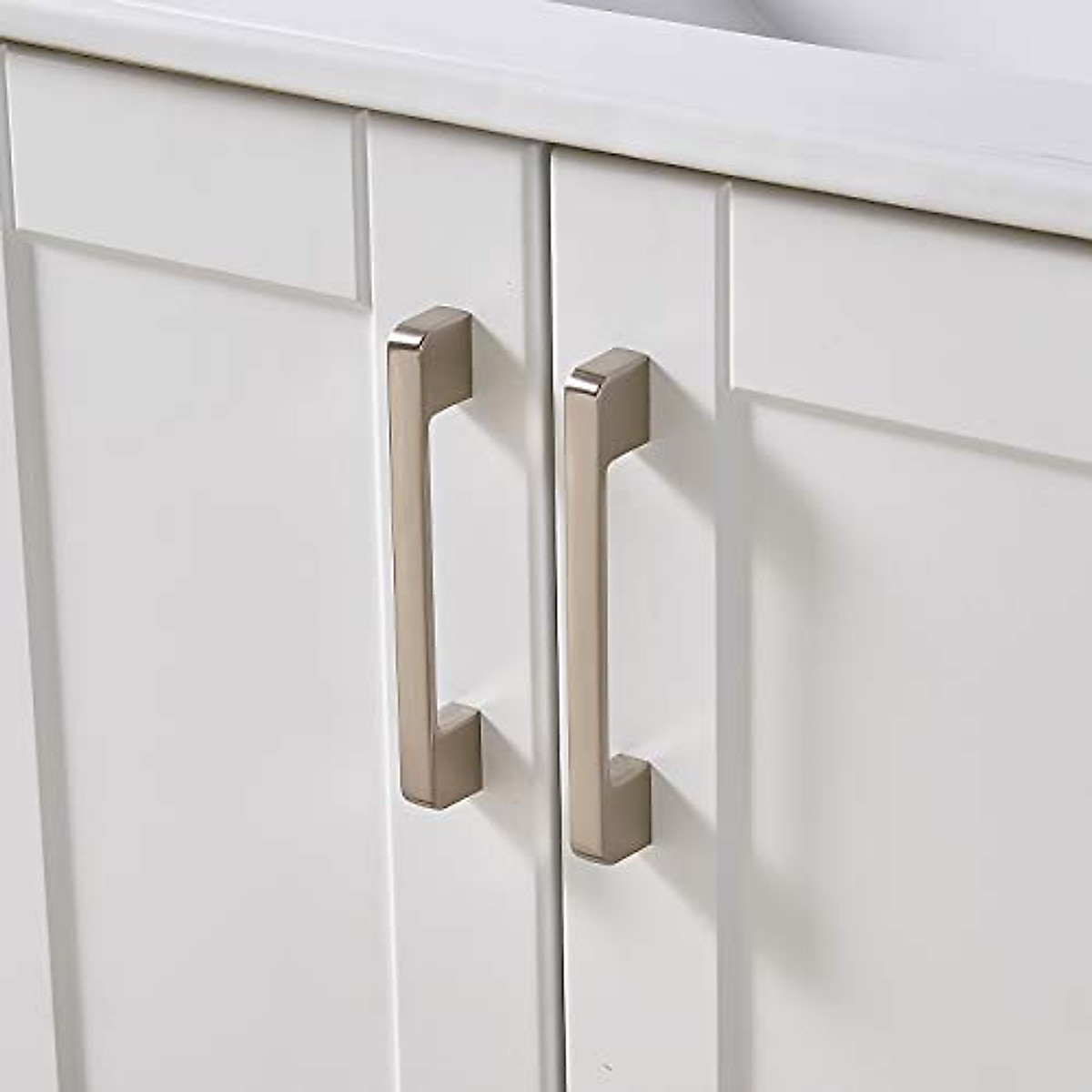 Popity home 24 Inch Small Bathroom Vanity with Sink, Modern White Bathroom Vanity, Wood Standing Bathroom Vanity Set with Ceramic Vessel Sink 2 Doors 1 Drawer