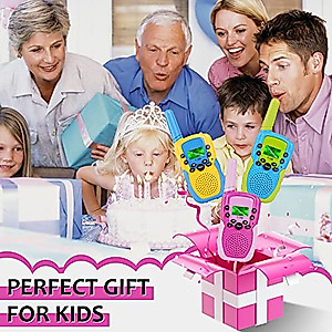 Walkie Talkies for Kids Long Range USB Rechargeable, 3 Pack - Drop Proof, 22 Channels, 2 Way Radio Toys with LCD Flashlight - Ideal Outdoor Indoor Play Camping Hiking - Ages 3-12 (Girls & Boys)