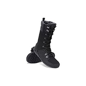 Xero Shoes Women's Mika Boots — Winter & Snow Boots for Women, Barefoot Shoes, Zero Drop Heel, Cold-Weather Waterproof Boots — Black, Size 10