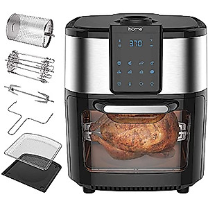 hOmeLabs 11.6 Quart XXL 8-in-1 Air Fryer Oven - Bake, Broil, Dehydrate and More - Complete Set of Dishwasher Safe Accessories Included