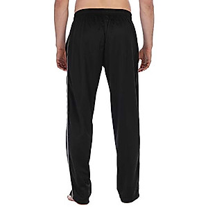 Gioberti Mens Athletic Track Pants, Black Charcoal, Large