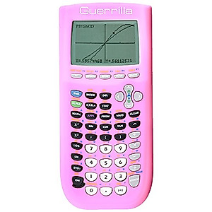 Guerrilla TI84PINKSC Silicone Case for Texas Instruments TI-84 Plus Graphing Calculator, Pink