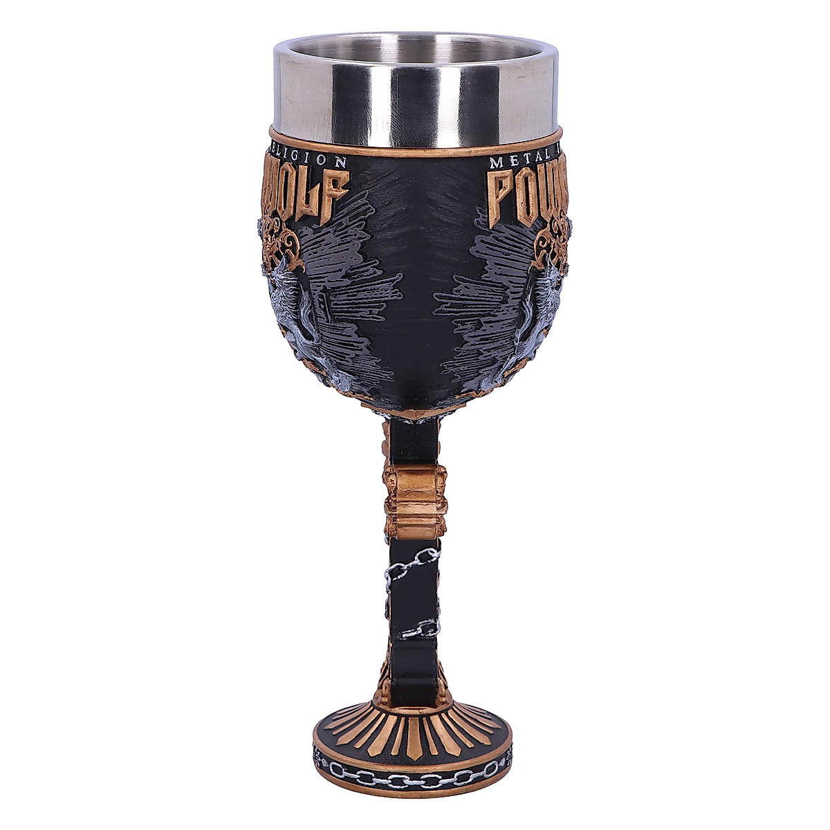 Nemesis Now Powerwolf Metal is Religion Rock Band Goblet, Resin, Black, Officially Licensed Powerwolf Merchandise, Cast in The Finest Resin, Expertly Hand-Painted