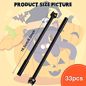 Moodaily 33 Pieces Halloween Gel Ink Pen Cute Cartoon Black Cat Gel Pens 0.5 mm Black Ink Writing Pen for Halloween Party Favor Office Supplies
