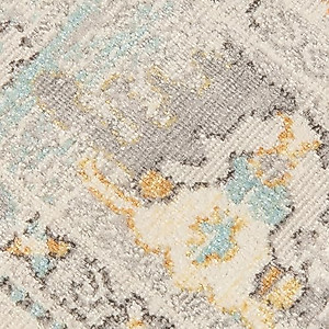 AMER Rugs Bohemian Seaford Collection, Indoor/Outdoor 8x10 Area Rug, Rugs for Living Room, Bedroom, Dining Room, Kitchen - Beige/Blue