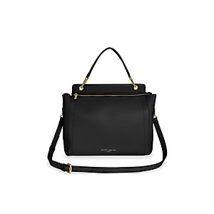 KATIE LOXTON Harlowe Womens Vegan Leather Convertible Strap Top Handle Doctors Bag Black