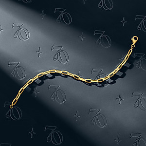 Ross-Simons Solid Paper Clip Link Bracelet