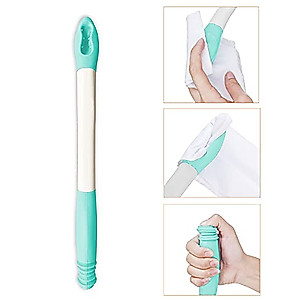 JJHREI Bottom Wiping Aid - Long Reach Comfort Wipe - Self Wipe Assist Toilet Aids Wand - Bathroom Butt Wiper - Ideal Elderly Daily Living Aid for Limited Mobility