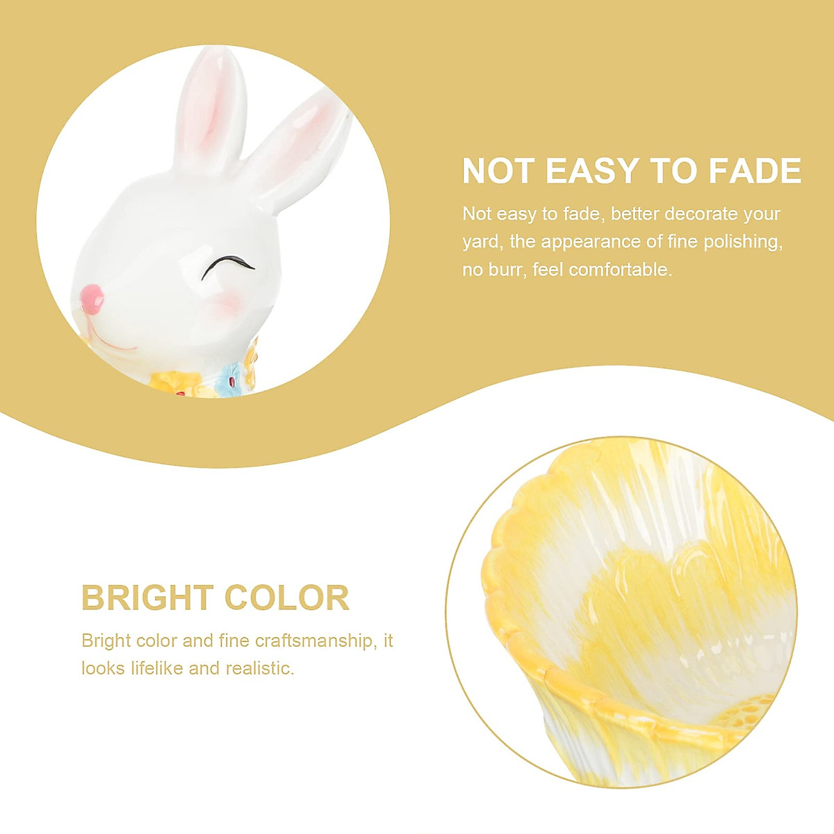 Amosfun Ceramic Food Bowl Easter Bunny Candy Dish Ceramic Easter Basket Easter Ceramic Rabbit Bowl Rabbit Salad Bowl Bunny Shaped Bowl Easter Party Tableware Breakfast Bowl